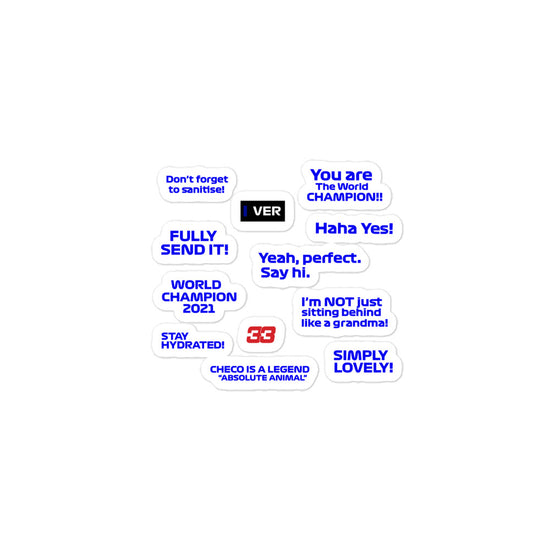 Max Verstappen Sticker Pack || Drszone – DrsZone