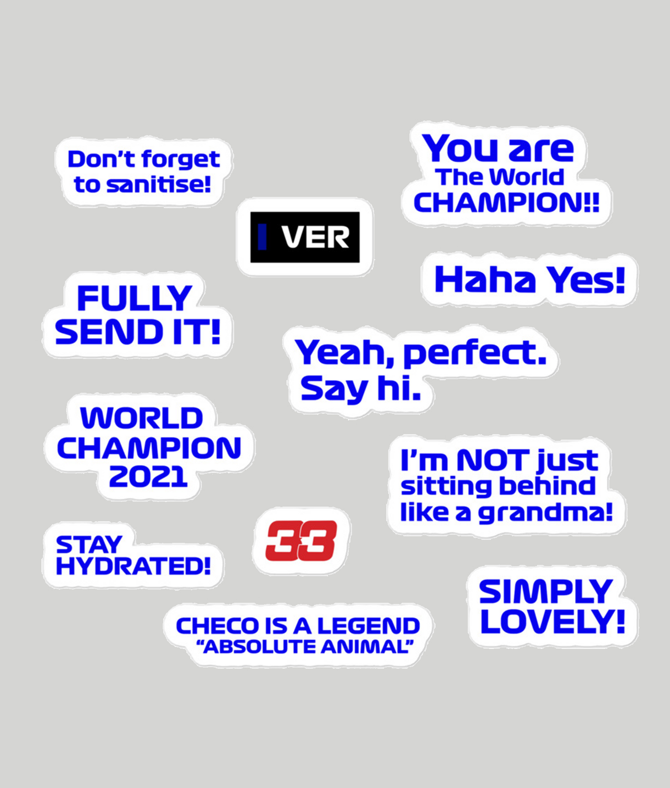 Max Verstappen Sticker Pack || Drszone – DrsZone